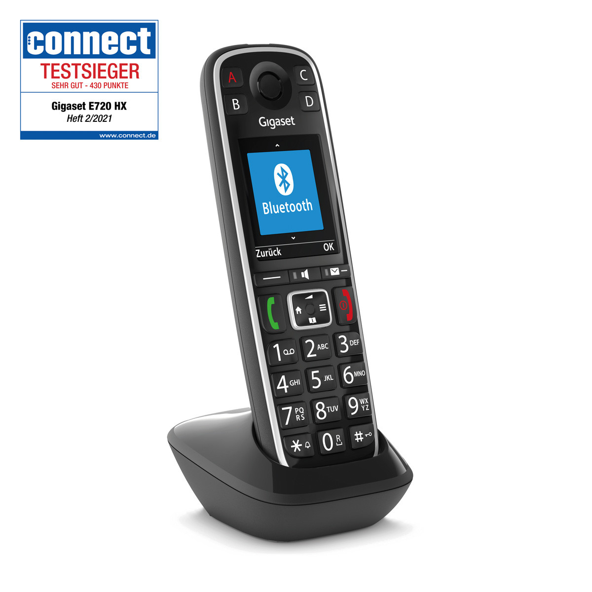 Buy Gigaset cordless phone E720HX for routers which supports DECT | Gigaset